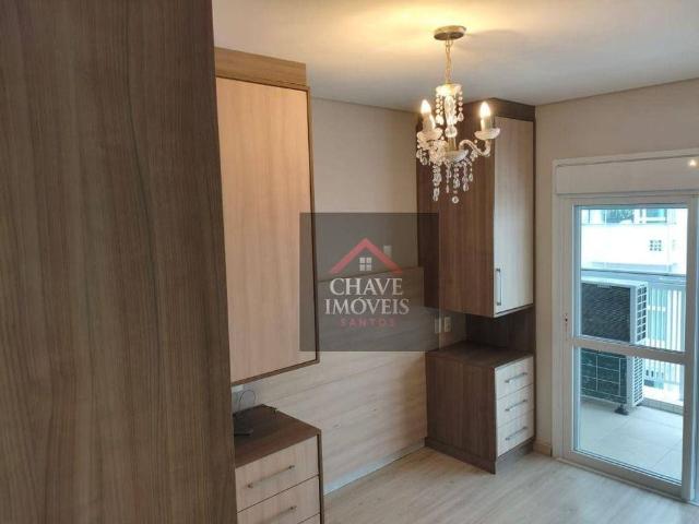 Apartamento com 1 dormitório, 57 m² venda por R$ 905.000,00 ou aluguel por R$ 6.450,00/mês Gonzaga Santos/SP