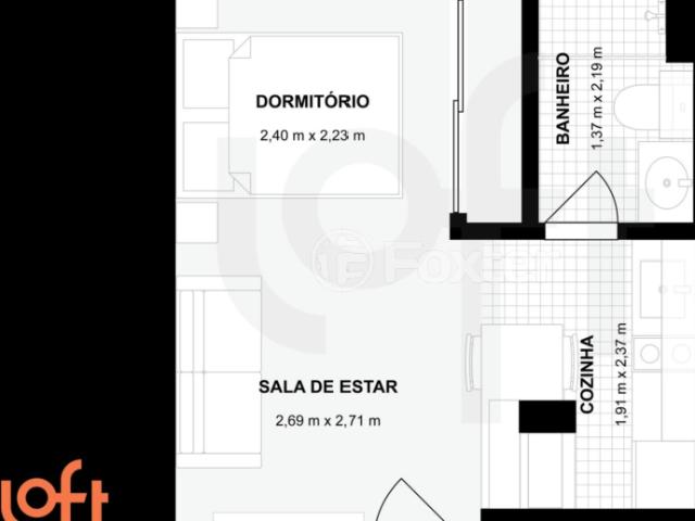 Apartamento com 1 dormitórios em São Paulo