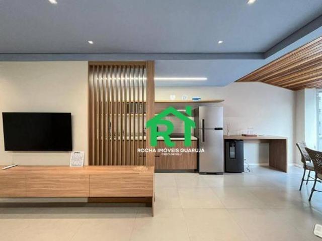 Apartamento com 1 quarto, 2 vagas e lazer à venda em Pitangueiras, Guarujá
