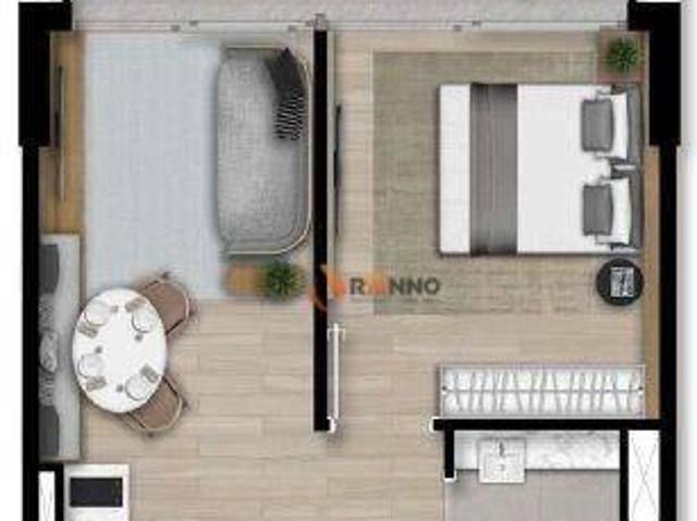 Apartamento com 1 dormitório à venda, 40 m² no Alto da Glória Curitiba/PR