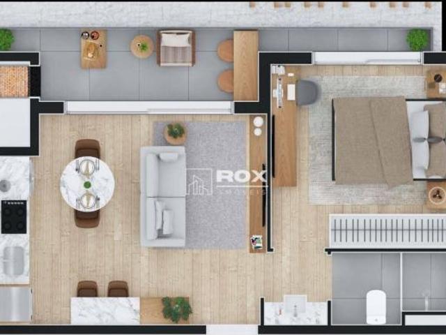 Apartamento com 1 quarto à venda, 47 m² Batel, Curitiba/PR
