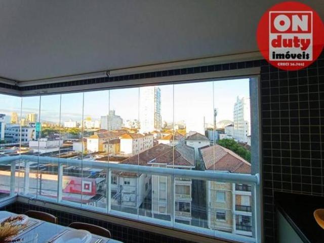 Apartamento com 1 quarto à venda, 60 m² por R$ 990.000 Boqueirão Santos/SP