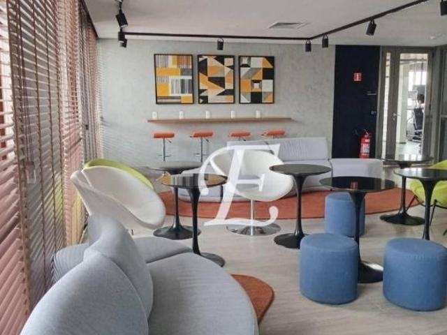 Apartamento com 1 quarto à venda, 34 m², sacada, 1 vaga jardim paulista, próximo ao shopping Pampl