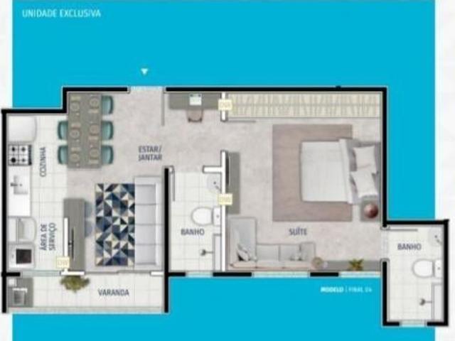 Apartamento com 1 quarto à venda em Belo Horizonte, no bairro Estoril