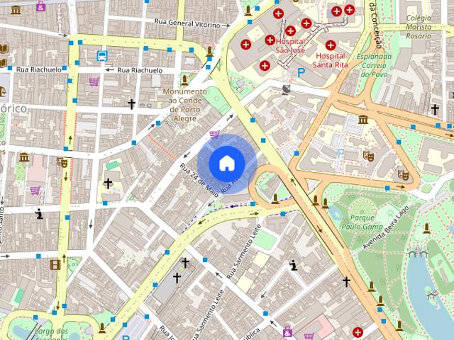Apartamento com 1 quarto e 40m² para alugar em Centro Histórico, Porto Alegre