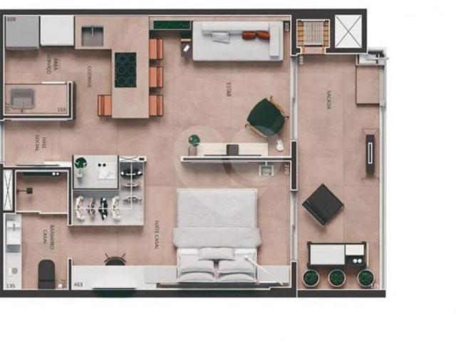 Apartamento com 1 quarto e 48 m² à venda em Ecoville