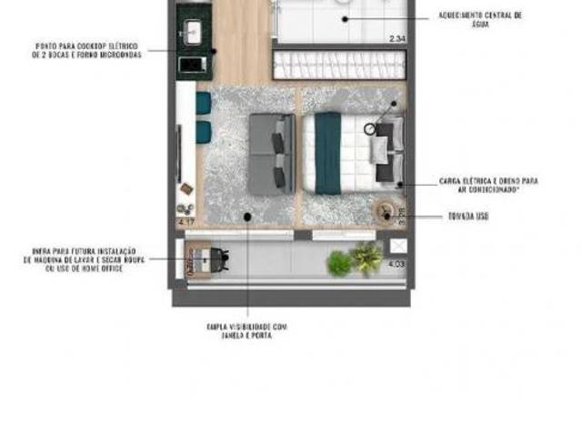 Apartamento com 1 quarto e 26 m² à venda em Saúde