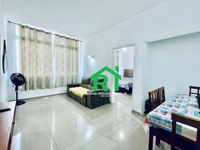 Apartamento com 1 Quarto Suíte, à venda em Pitangueiras, Guarujá
