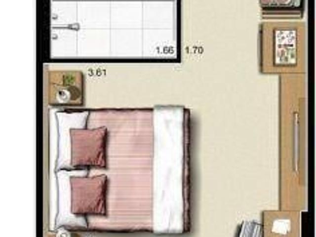 Apartamento com 1 quarto para venda, 24 m² por R$ 330.000 Cabral Curitiba/PR