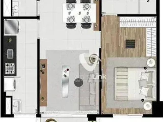 Apartamento com 1 Quarto para alugar, 55m² Alphaville