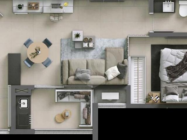 Apartamento com 1 quartos à venda em Além ponte SP
