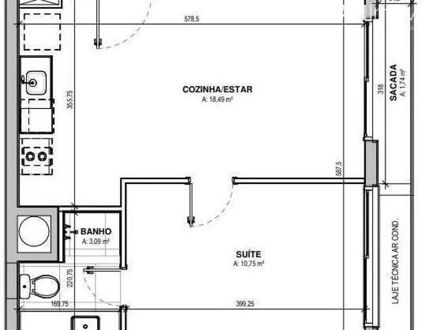 Apartamento com 1 suíte e 1 vaga no bairro Rio Branco