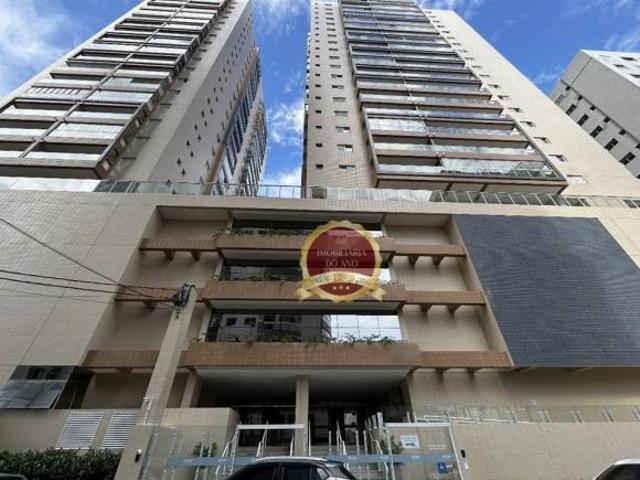 Apartamento com 1 Suíte em Condomínio Clube na Quadra da Praia – Varanda com Churrasqueira e Fino Ac