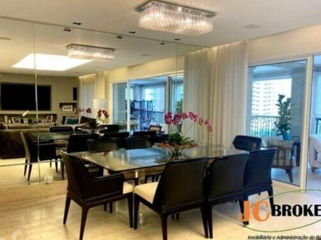 Apartamento com 298 m², Mobiliado, 4 Suítes, Suíte master com varanda, Varanda gourmet, 5 Vagas