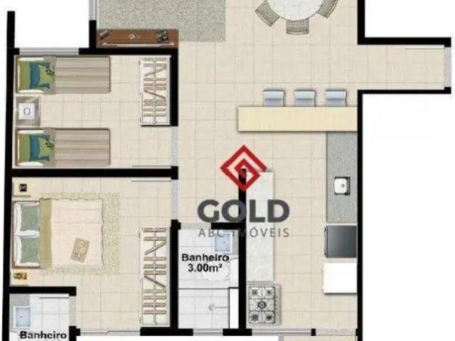Apartamento com 2 dormitórios à venda, 61 m² por R$ 535.000,00 Vila Santa Teresa Santo André/SP
