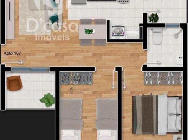 Apartamento com 2 dormitórios à venda, 42 m² por R$ 215.774,00 Jardim Betânia Cachoeirinha/RS