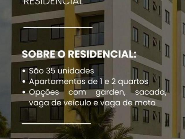 Apartamento com 2 dormitórios, 1 banheiro, 1 vaga de garagem, Garden