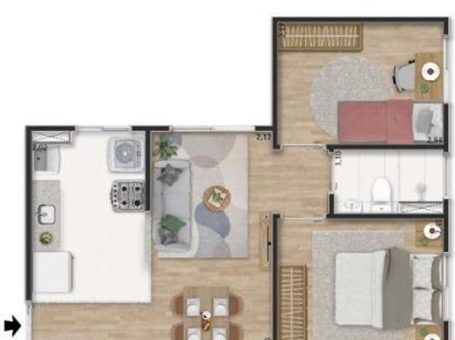Apartamento com 2 dormitórios à partir de R$ 250.000 Jequitibá Vespasiano/MG