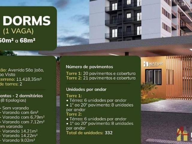 Apartamento com 2 dormitórios à venda, à partir de R$ 348.967,65 no Natur Residencial em Atibaia/SP