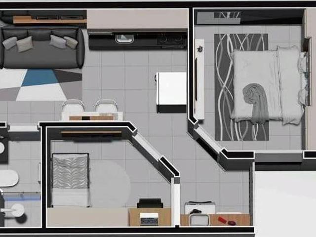 Apartamento com 2 dormitórios à venda, Pisos e revestimentos todos da Incepa,bancada de granito nos