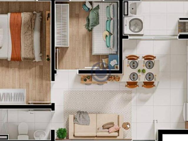 Apartamento com 2 dormitórios à venda por R$ 274.000,00 Capela Velha Araucária/PR