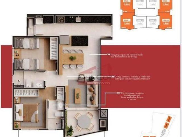 Apartamento com 2 dormitórios à venda por R$ 740.000 Iconic Bragança Paulista/SP