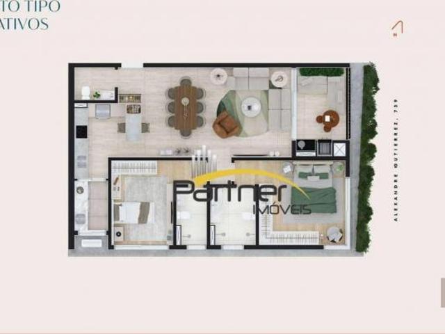 Apartamento com 2 dormitórios à venda, 108 m² por R$ 2.004.700,00 Água Verde Curitiba/PR