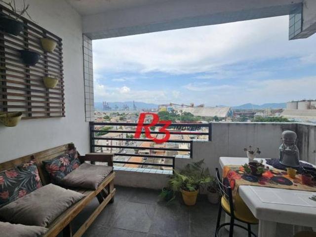 Apartamento com 2 dormitórios à venda, 110 m² por R$ 670.000,00 Ponta da Praia Santos/SP