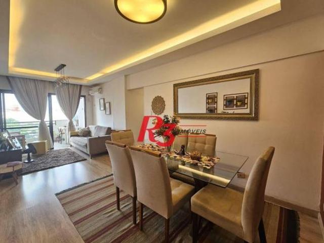 Apartamento com 2 dormitórios à venda, 110 m² por R$ 670.000,00 Ponta da Praia Santos/SP