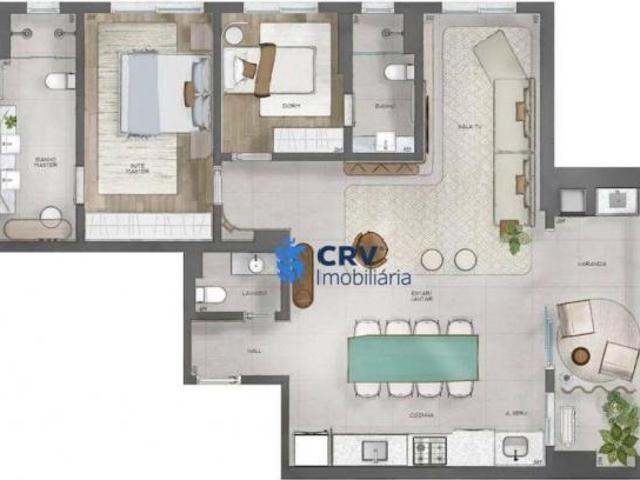 Apartamento à venda, 111 m² por R$ 1.255.000,00 Gleba Fazenda Palhano Londrina/PR