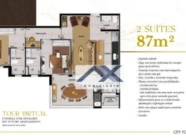 Apartamento com 2 dormitórios à venda, 120 m² por R$ 1.400.000,00 City Towers Two Bauru/SP