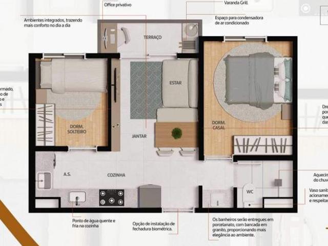 Apartamento com 2 dormitórios à venda, 36 m² por R$ 250.000,00 Vila Curuçá S