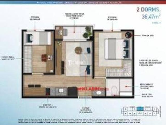 Apartamento com 2 dormitórios à venda, 36 m² por R$ 560.000,00 Vila Mariana São Paulo/SP