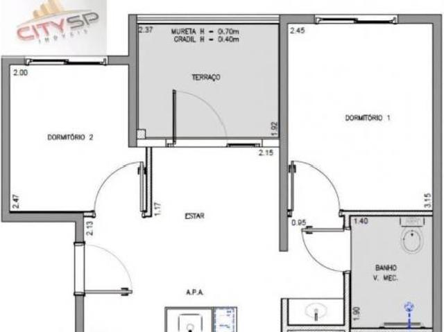 Apartamento com 2 dormitórios à venda, 37 m² por R$ 370.000,00 Vila Guarani Zona Sul São Paulo