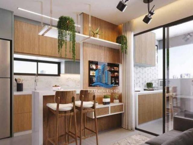 Apartamento com 2 dormitórios à venda, 39 m² por R$ 354.000,00 Vila Príncipe de Gales Santo Andr