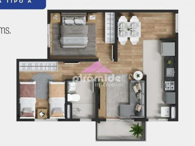 Apartamento com 2 dormitórios à venda, 46,24m² por R$ 314.000,00 São José dos Campos/SP