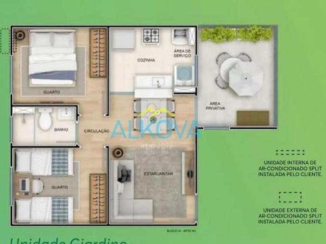 Apartamento com 2 dormitórios à venda, 47 m² por R$ 245.000,00 Jardim Nova Michigan São José dos