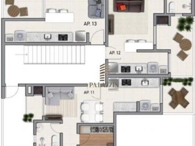 Apartamento com 2 dormitórios à venda, 47 m² por R$ 339.900 Boneca do Iguaçu São José dos Pinhai