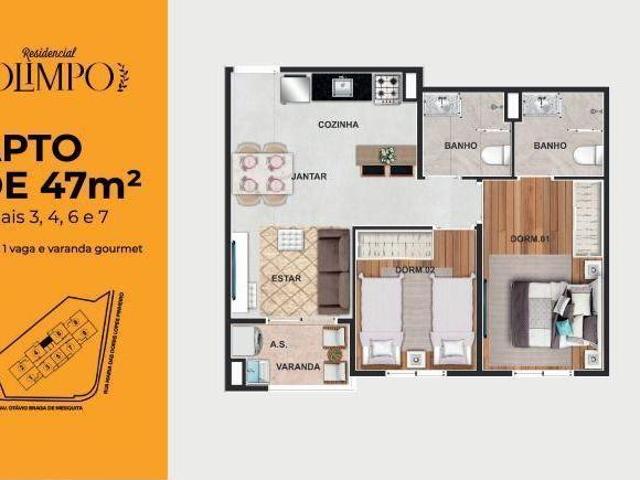 Apartamento com 2 dormitórios à venda, 47 m² por R$ 433.891,00 Macedo Guarulhos/SP