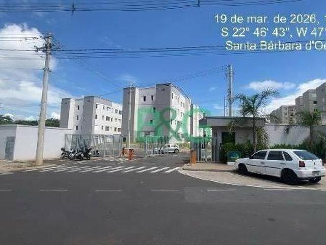Apartamento à venda, 42 m² por R$ 111.816,50 Recreio Alvorada Santa Bárbara D&apos Oeste/SP