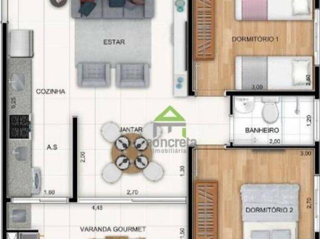 Apartamento com 2 dormitórios à venda, 54 m² por R$ 300.000,00 Jardim Pioneira Cotia/SP