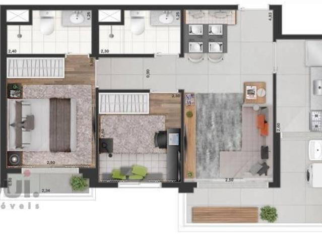 Apartamento com 2 dormitórios à venda, 54 m² por R$ 924.000,00 Moema São Paulo/SP