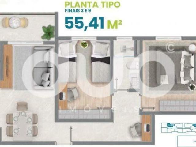 Apartamento com 2 dormitórios à venda, 55 m² por R$ 225.600,00 Morumbi Piracicaba/SP