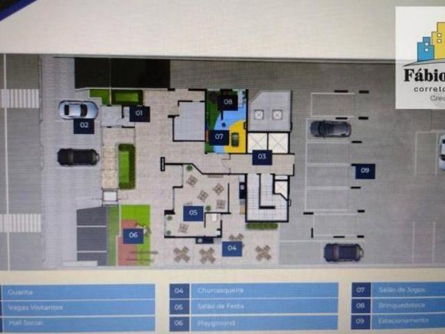 Apartamento com 2 dormitórios à venda, 55 m² por R$ 323.500 Vila Tibiriçá Santo André/SP