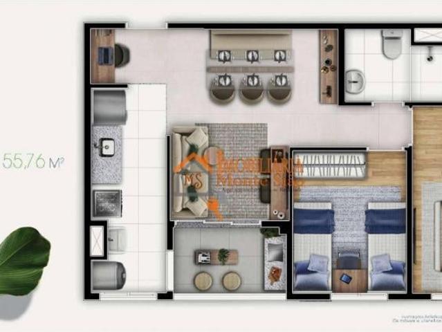 Apartamento com 2 dormitórios à venda, 55 m² por R$ 421.424,00 Vila Rosália Guarulhos/SP