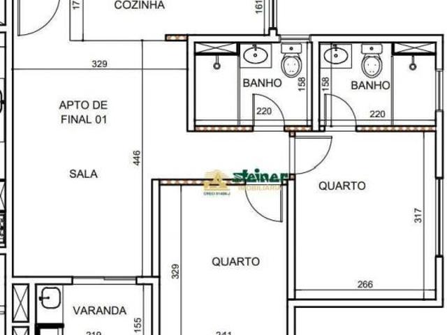 Apartamento com 2 dormitórios à venda, 55 m² por R$ 550.000,00 Vila Augusta Guarulhos/SP