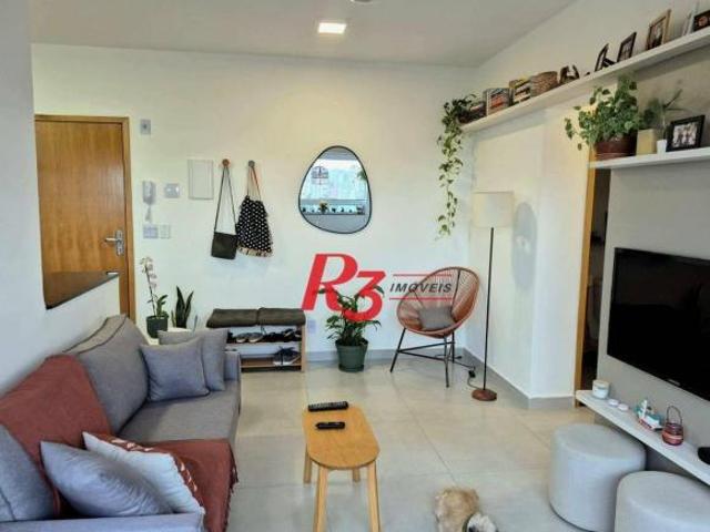 Apartamento com 2 dormitórios à venda, 55 m² por R$ 690.000,00 Marapé Santos/SP