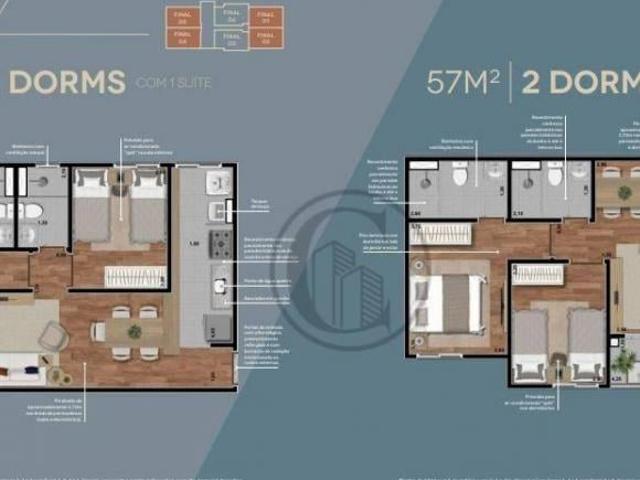 Apartamento com 2 dormitórios à venda, 57 m² por R$ 439.000 Parque Campolim Sorocaba/SP