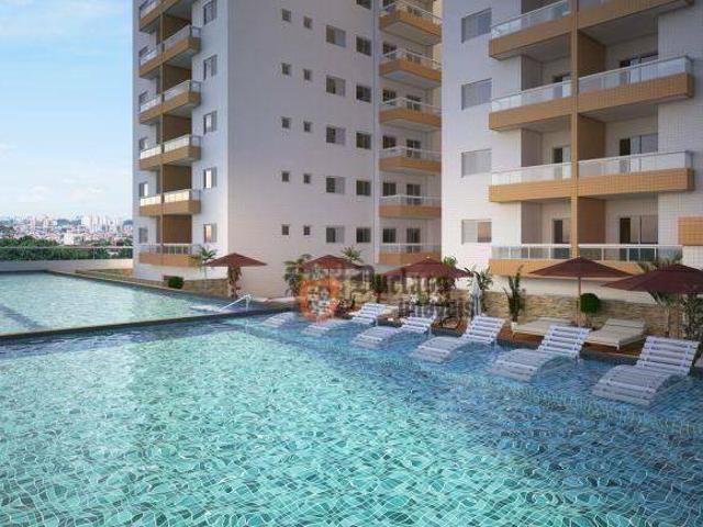 Apartamento com 2 dormitórios à venda, 57 m² por R$ 480.000,00 Boqueirão Praia Grande/SP