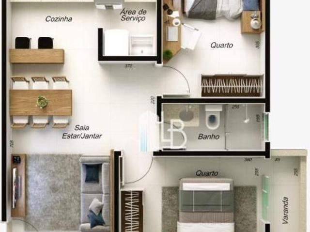 Apartamento com 2 dormitórios à venda, 50 m² por R$ 281.400,00 Pampulha Uberlândia/MG